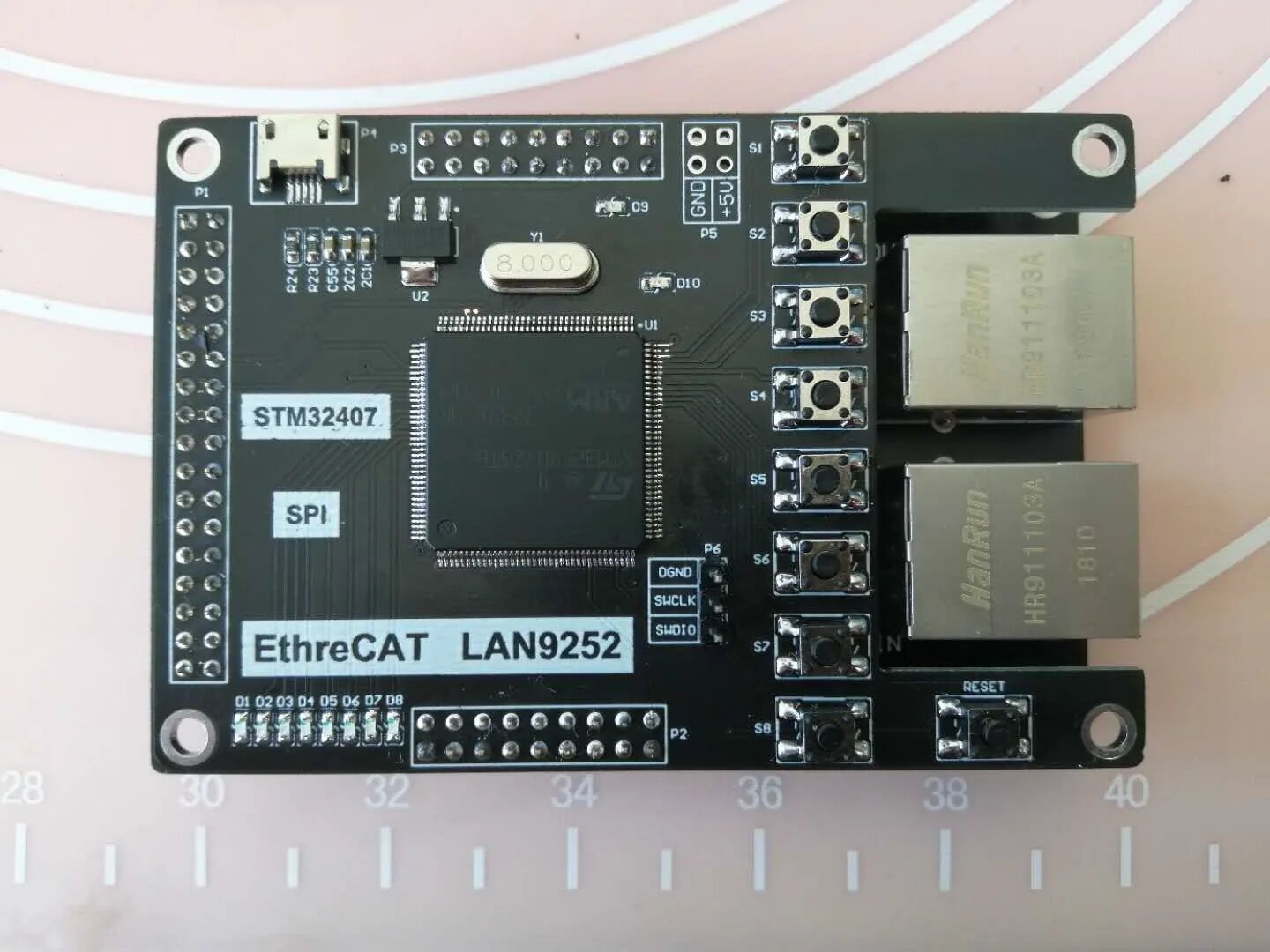 Плата разработки EtherCAT Slave Station Lan9252 STM 32f407zgt6 с коммуникацией Pi/Fsmc
