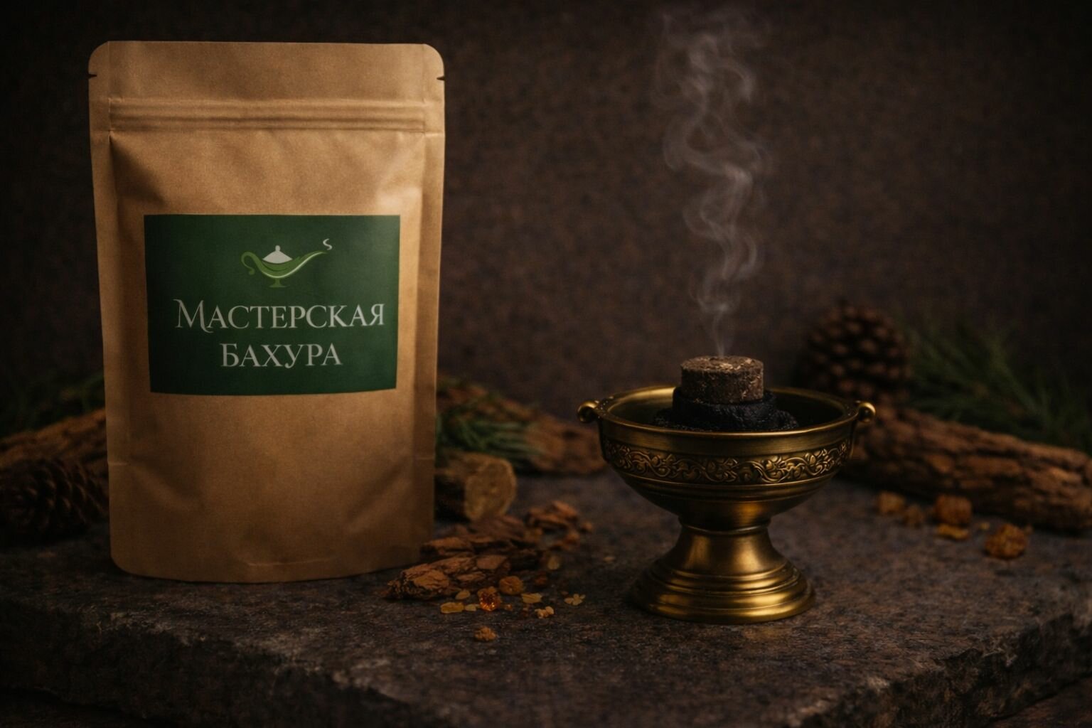 Благовоние-бахур №4 "Древесная Амбра" Мастерская бахура