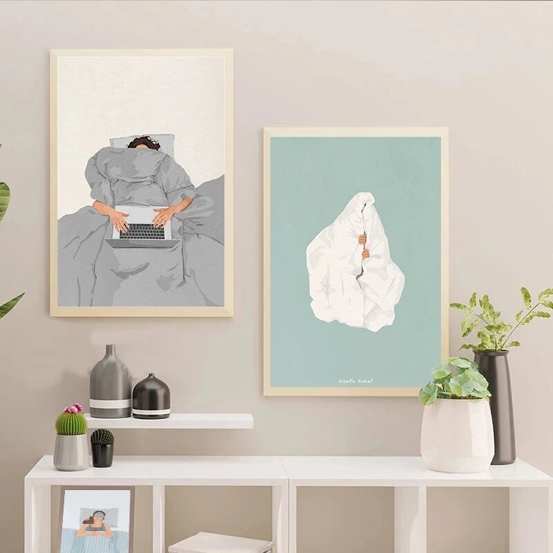 Зеленая абстрактная картина на холсте 50x70 см без рамы — фото 1