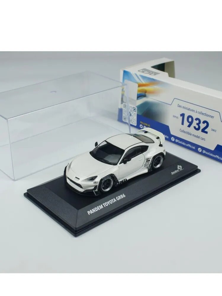 Машинка Solido 1/43 TOYOTA GR86 ROCKET BUNNY WHITE 2022 S4315102 Die-cast Alloy Car Model Gift