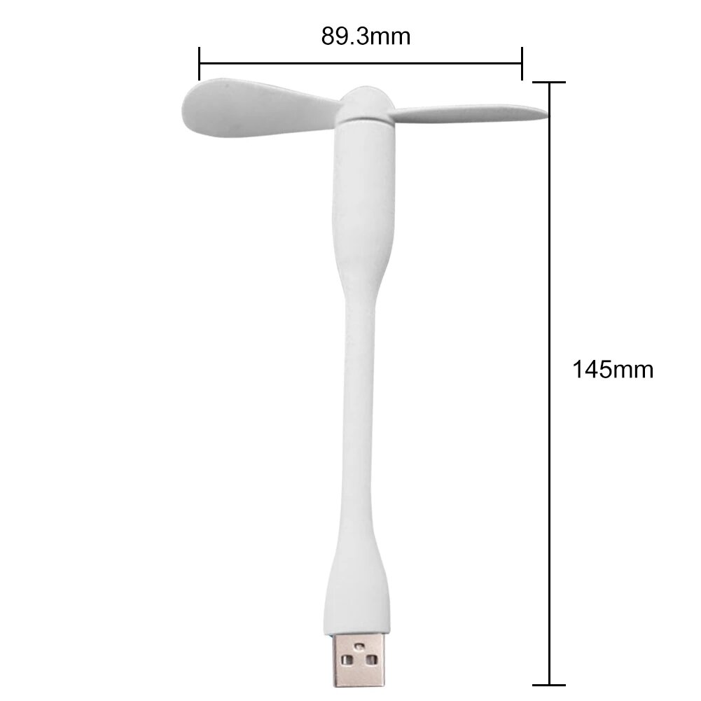 Портативный Мини-вентилятор USB Для Телефона: Гибкий, Для Лета, Креативный, Незаменимый Для White