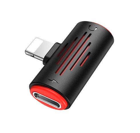 Переходник Borofone BV6 с Lightning на 2x Lightning black