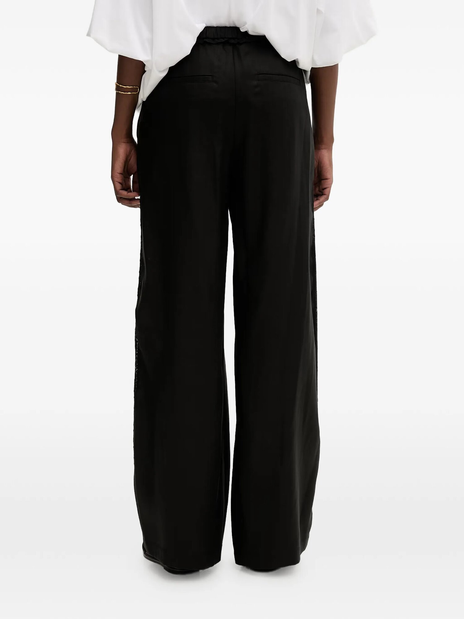 Брюки Isabelle Blanche Drawstring trousers, размер M, black/black — фото 1