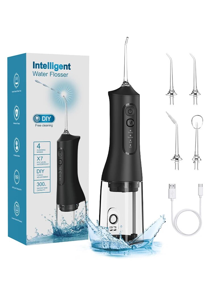 Водяной ирригатор Water Dental Flosser Monojet 4 режима black