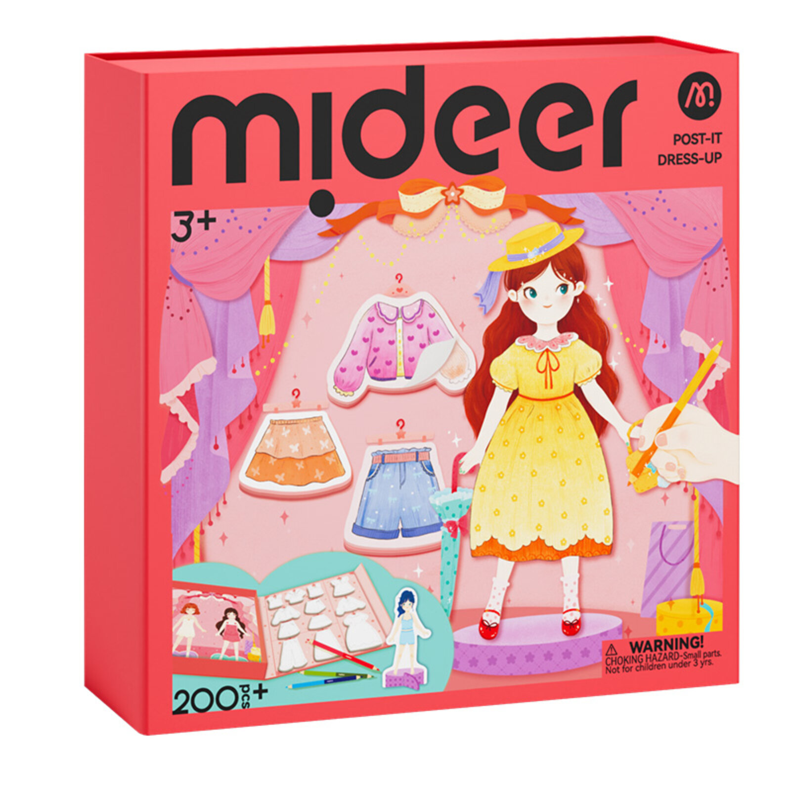 Детские маленькие игрушки для девочек 3-6 лет, материалы для ручного изготовления DIY, наклейки для наряжения принцесс, книга наклеек/N раз наклеи для граффити и ателье по наряжению - Variety Sweetheart, упаковка в подарочной коробке 24×24×3 см, 2