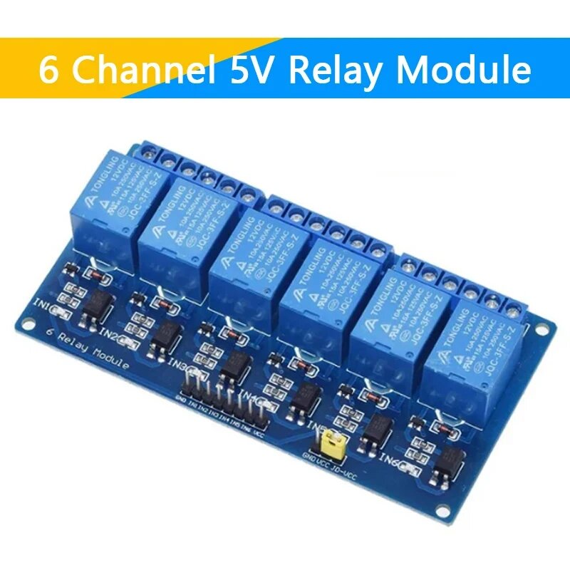 5 В 12 В 1 2 4 6 8-контактный релейный модуль для Arduino 1 2 4 6 8-канальный релейный модуль с оптопарой Релейный выход В наличии