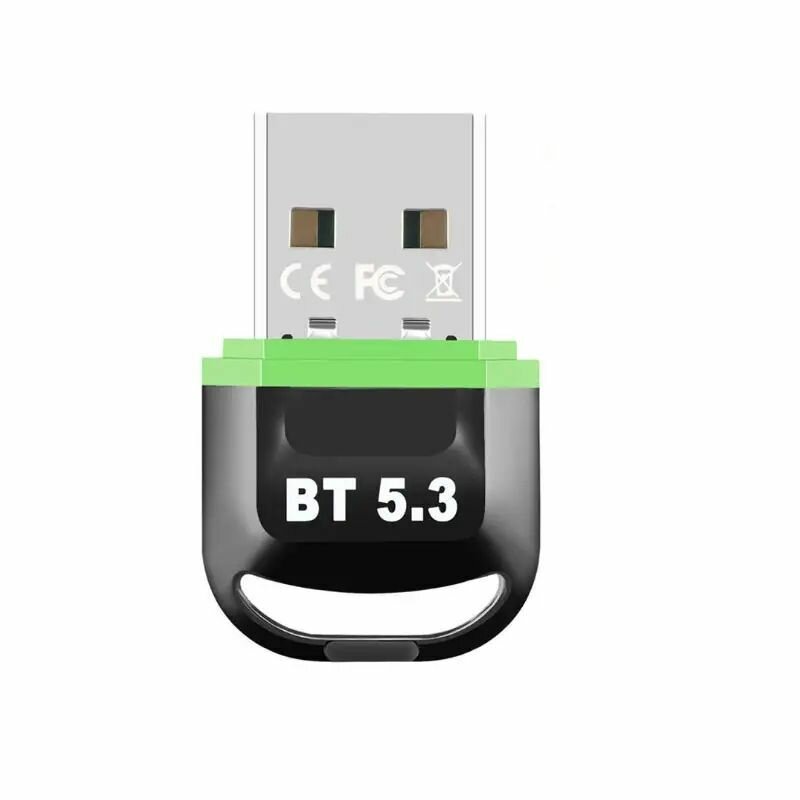Блютуз адаптер для компьютера, USB адаптер Bluetooth 5.3, для Windows 8.1 / 10 / 11, усиление сигнала