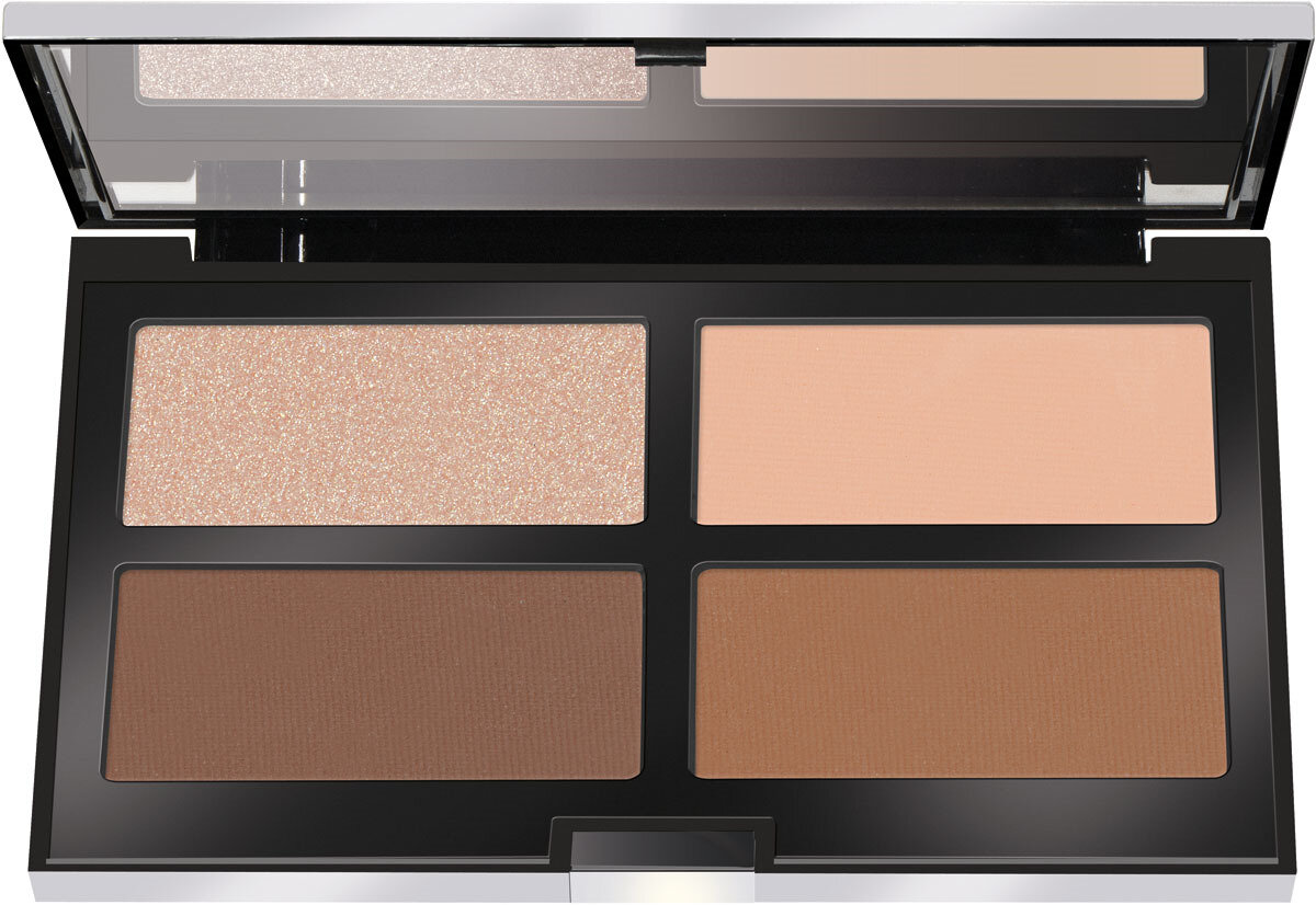 PUPA Набор для контуринга Contouring & Strobing Palette, оттенок №003 для темной кожи
