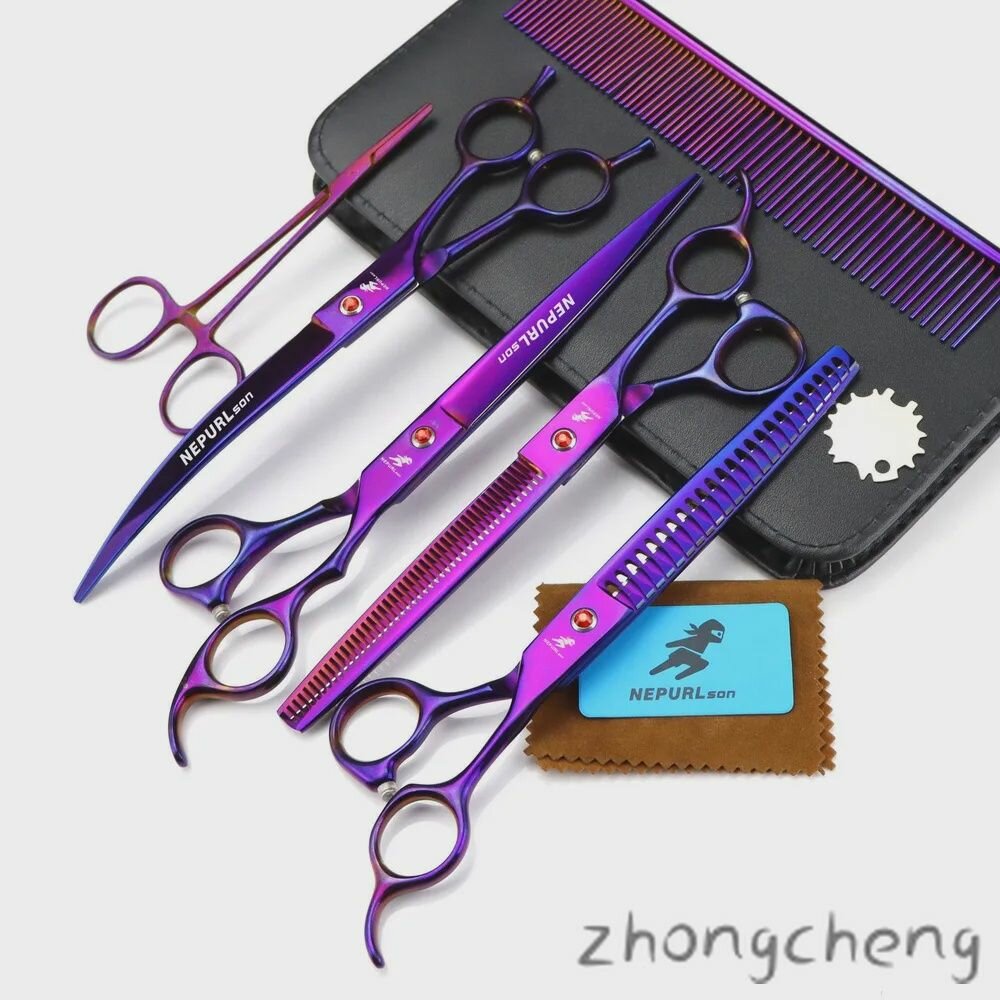 8,0 дюйма Профессиональные ножницы для ухода за домашними животными 4pcs/Set