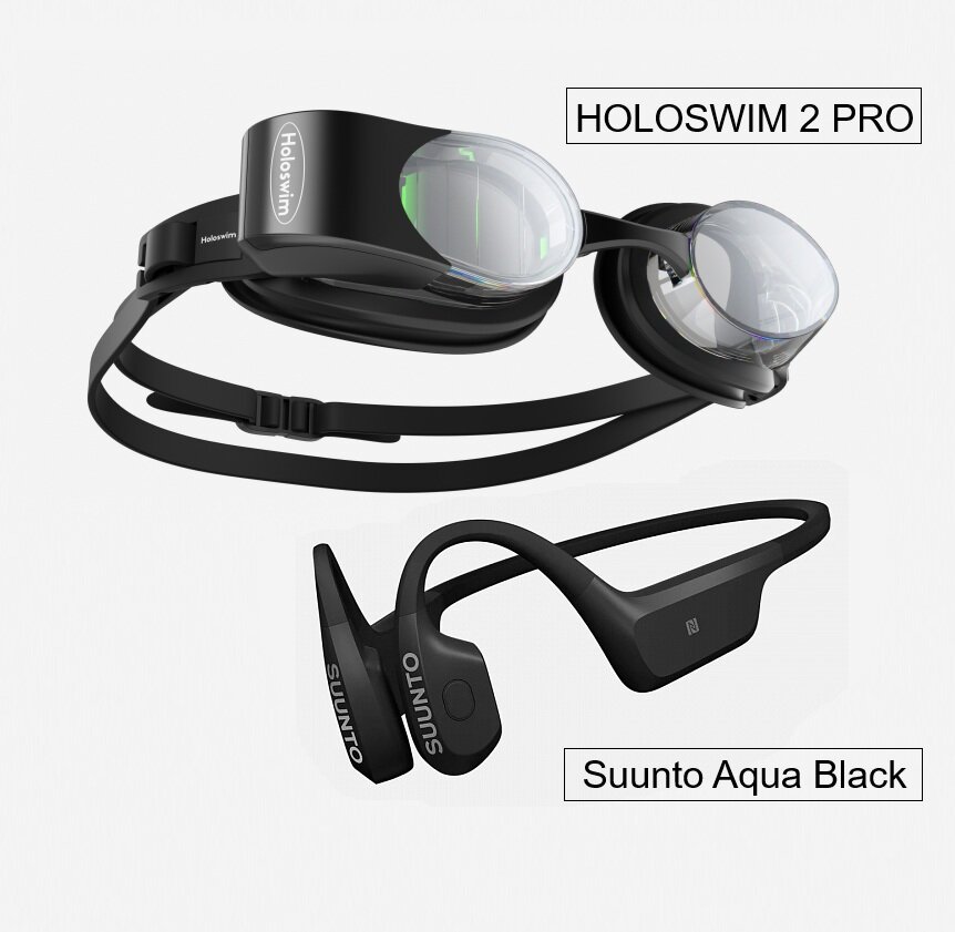 Suunto Наушники Suunto Aqua Black + смарт-очки Holoswim 2 Pro для плавания