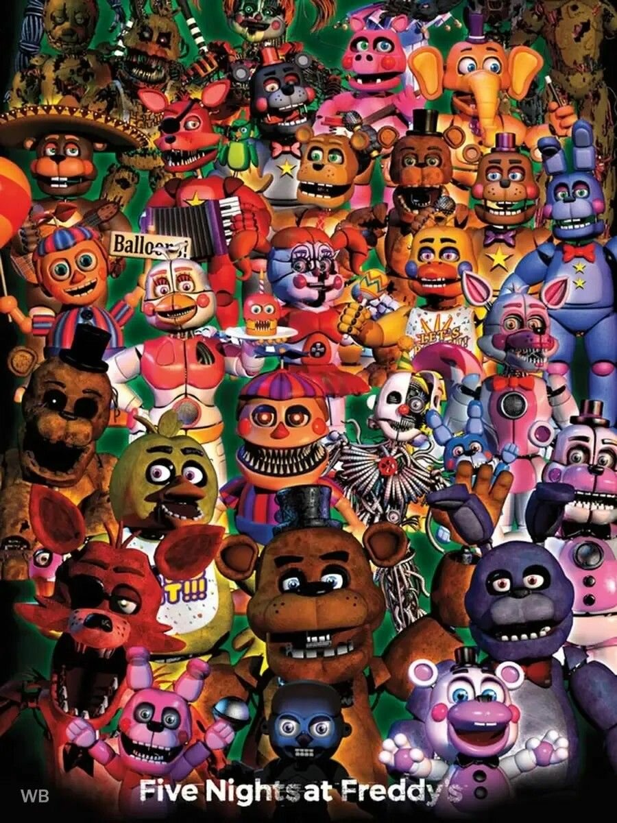 Постер для интерьера на стену (40х50 см). Игра Five Nights At Freddy's (FNAF)