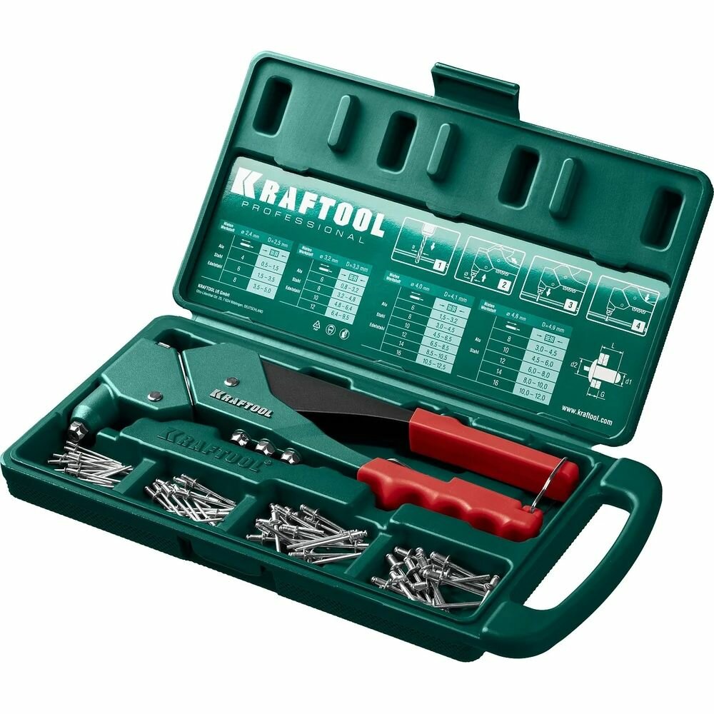 KRAFTOOL RX-7 Литой поворотный заклепочник 360 в кейсе, 2.4 - 4.8 мм 31176-H6_z01