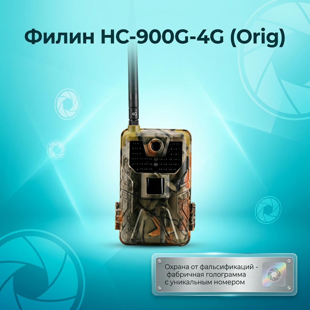Лесная 4G фотоловушка для охраны дачи - Филин HC-900G-4G с голограммой