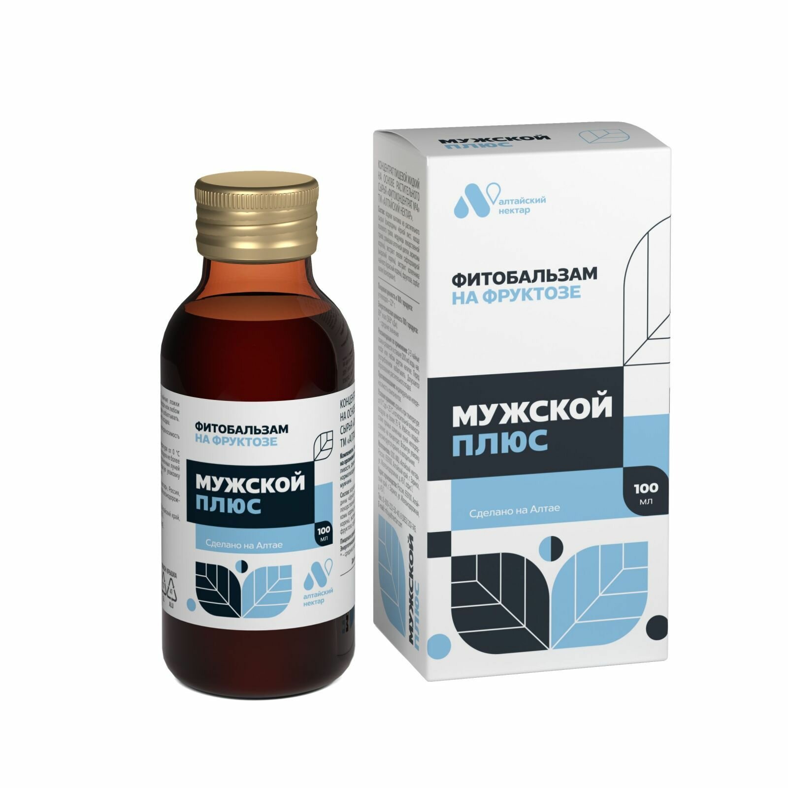 Фитобальзам Алтайский Нектар Мужской+ без сахара, 100 мл ТНП 1582, 1391