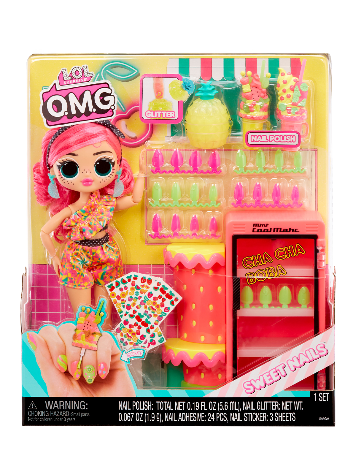Кукла L.O.L. Surprise OMG Sweet Nails 503842EUC, от 4 лет, с аксессуарами, 25 см