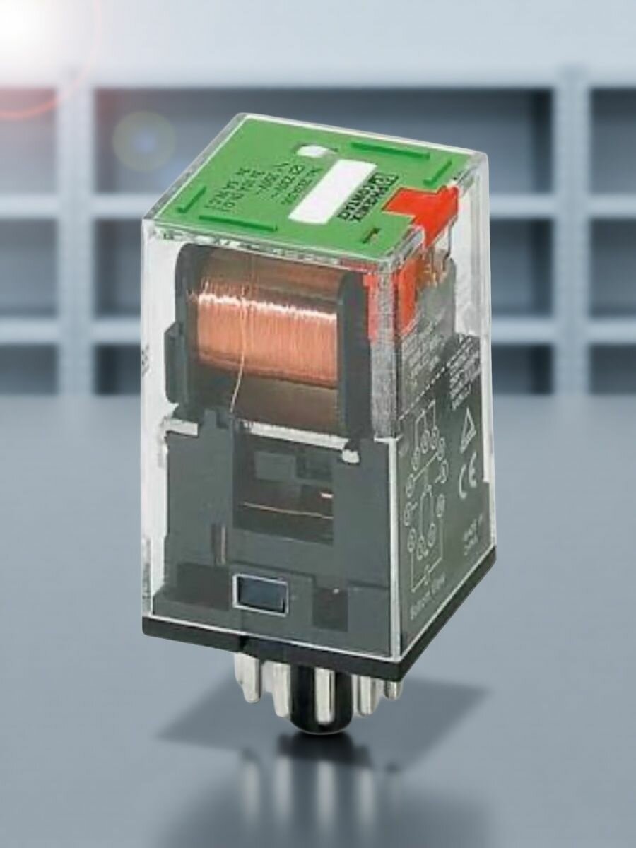 Вставное восьмиконтактное реле с силовыми контактами Phoenix Contact REL-OR-230AC/3X21
