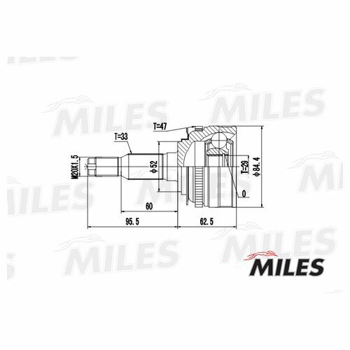 ШРУС MILES ga20051 для Daewoo Rezzo