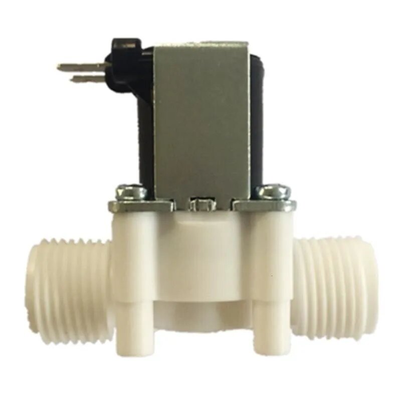 Соленоидный клапан 12V 1/2" NC для воды, пластик, долговечный