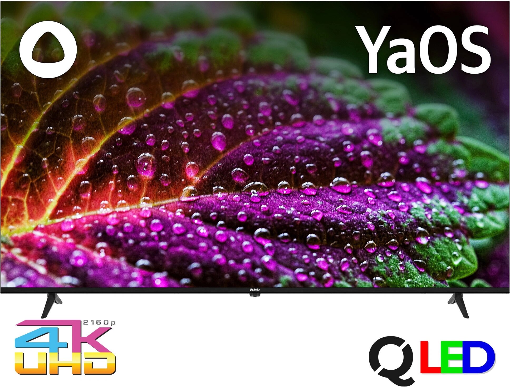Телевизор QLED BBK 65" 65LED-8260/UTS2C (B) Яндекс. ТВ черный 4K Ultra HD 60Hz DVB-T2 DVB-C DVB-S2 USB WiFi Smart TV (RUS)