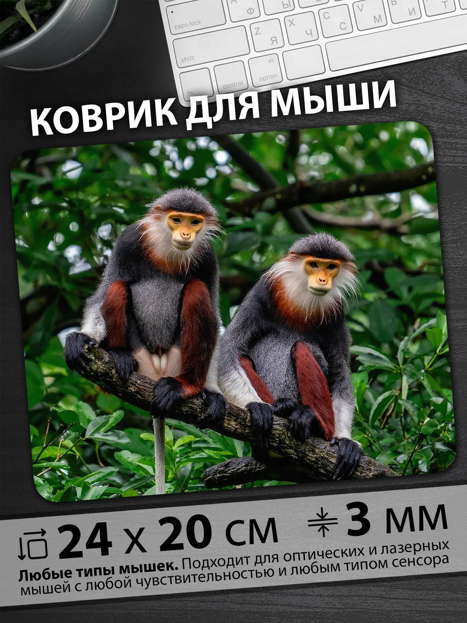 Резиновый коврик для мыши (24 x 20 см x 3 мм)