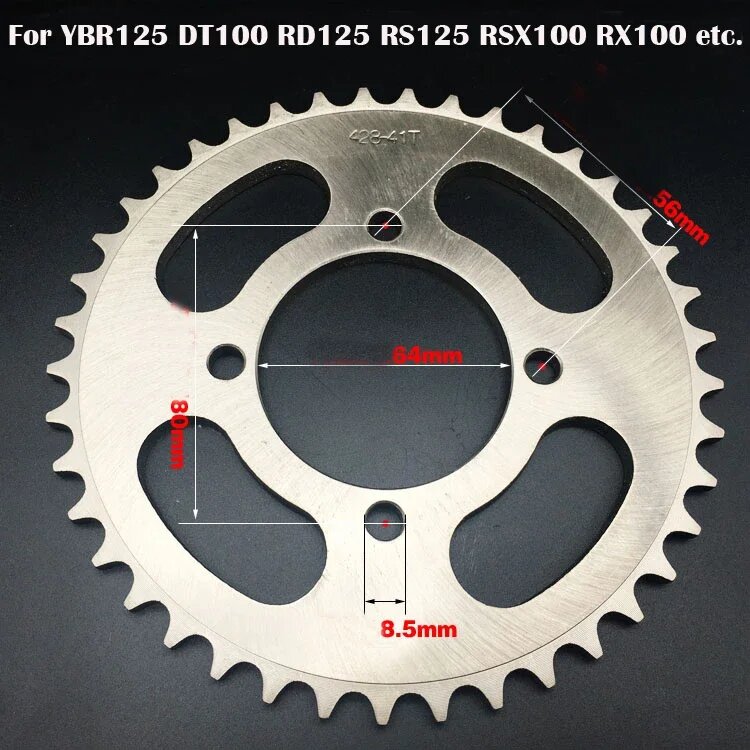 Для Yamaha YBR125 DT100 RD125 RS125 RSX100 RX100 Z125 Запчасти для мотоциклов YBR 125 36 Tooth