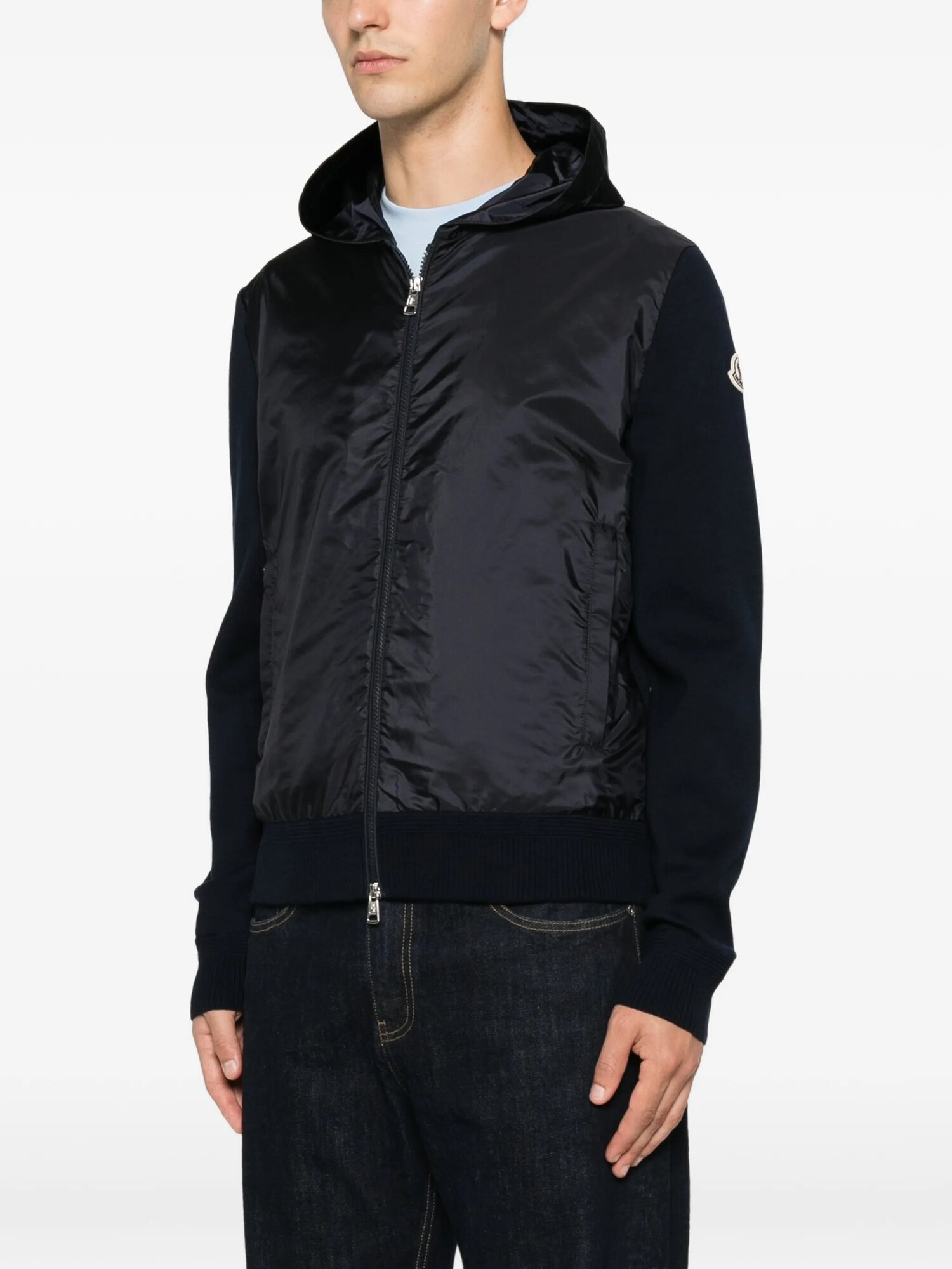 Худи Moncler Logo-patch panelled hoodie, размер 50 — фото 1