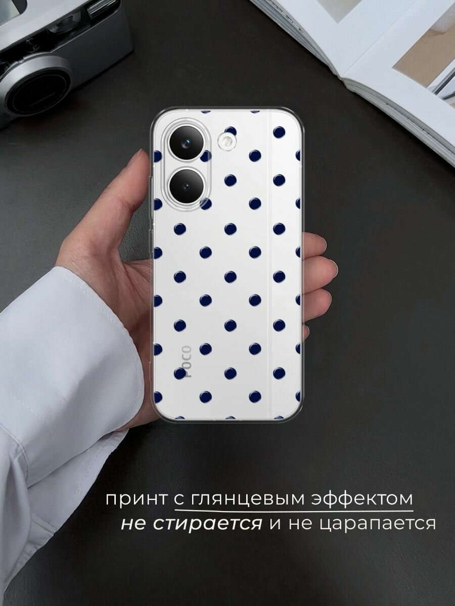 Силиконовый чехол на Poco X8 Pro / Поко X8 Про с принтом Узор в горошек — фото 1