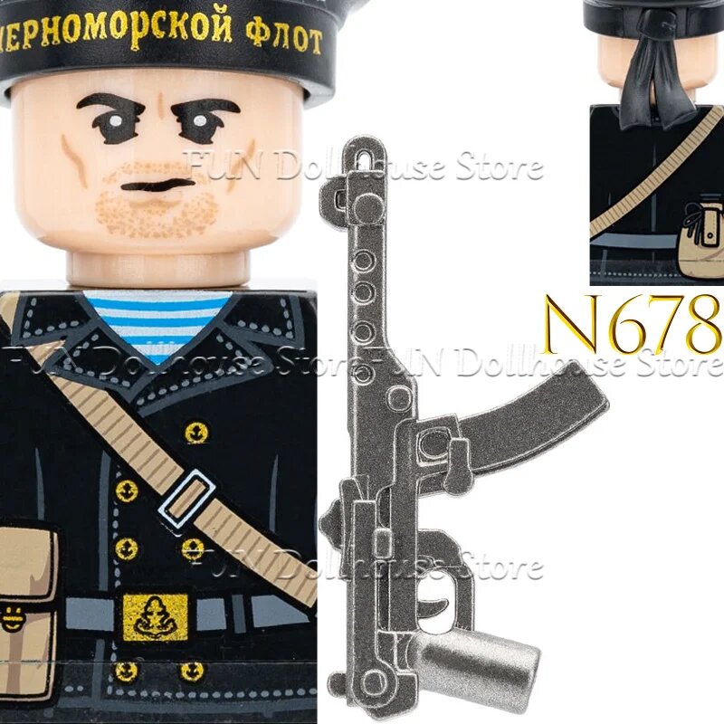 BRICKPANDA Минифигурка советский солдат Черный, B33-52-2