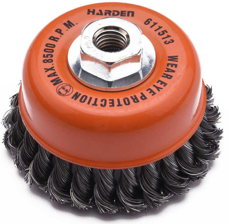 Щетка для УШМ Harden, 611513, М14 х 2, 100 мм