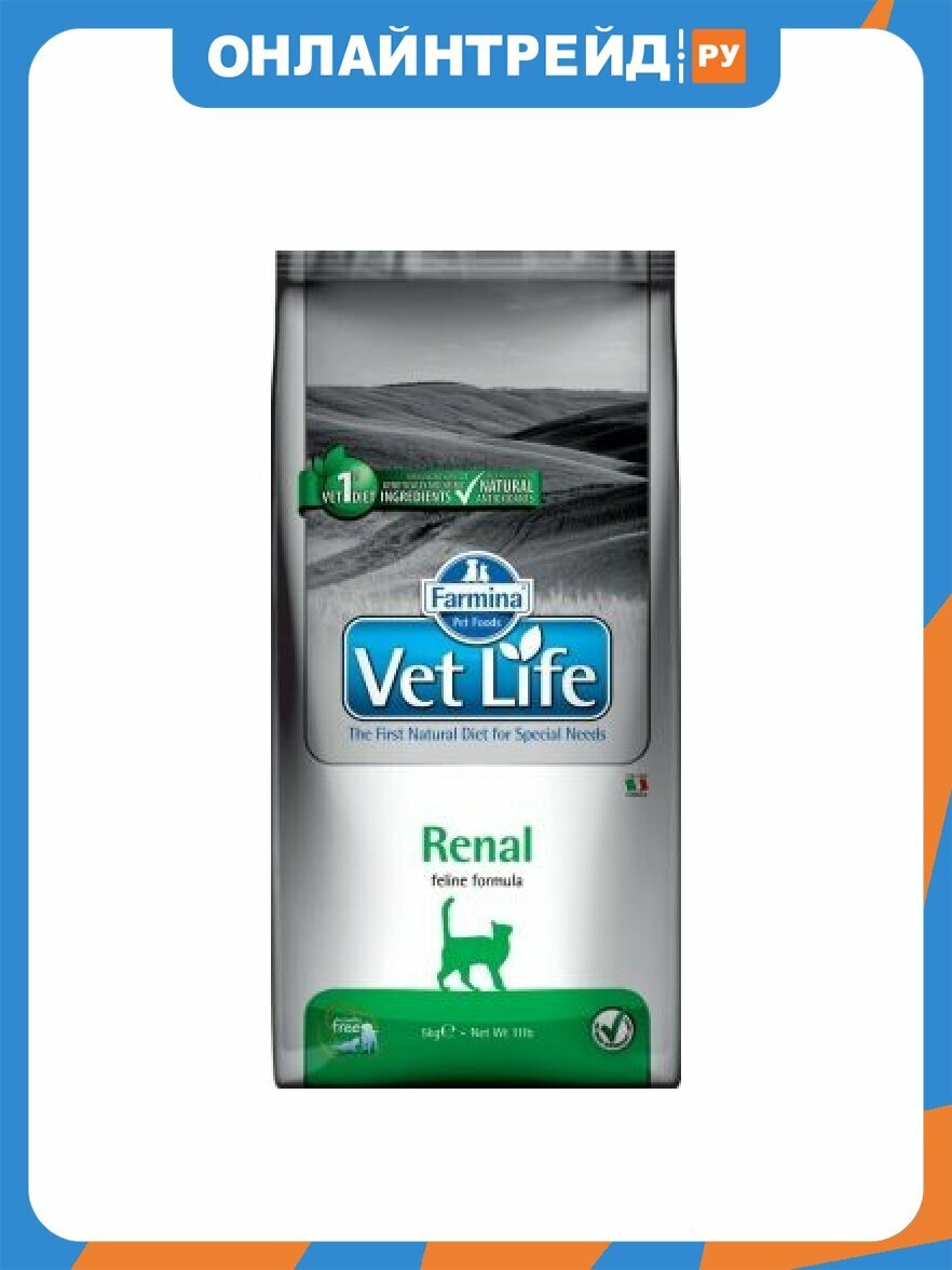 Корм сухой Farmina Vet Life Renal, для кошек, 5 кг