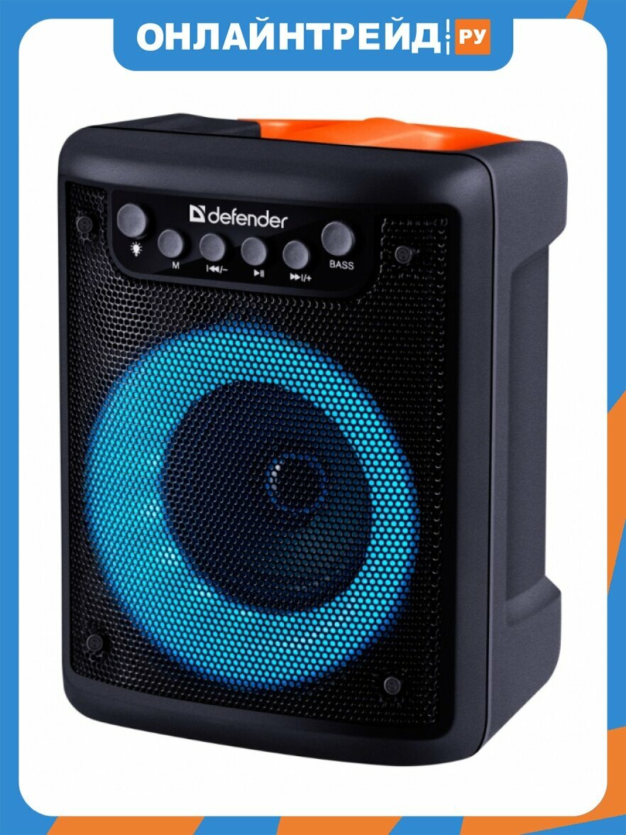 Портативная колонка Defender Funky 10Вт, Light/BT/FM/USB/MIC/AUX (65053)