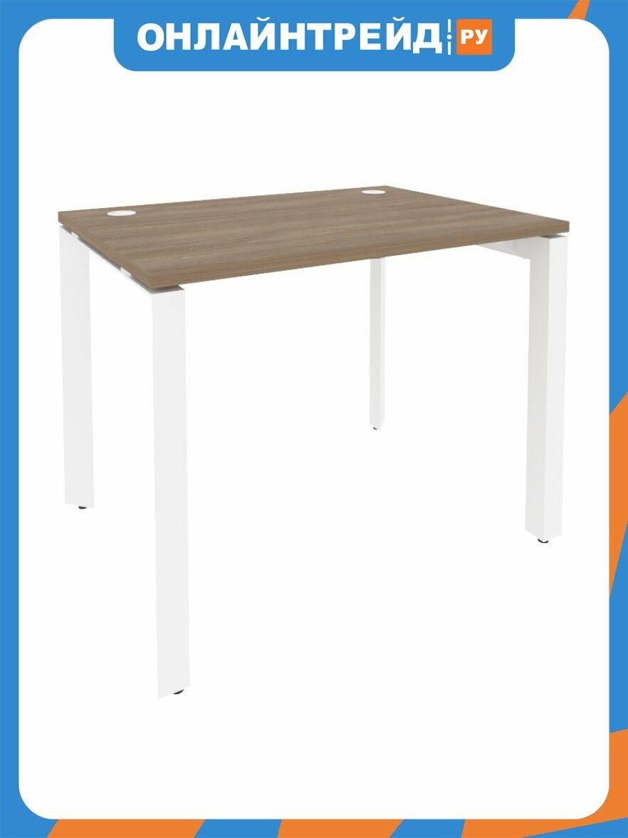 Стол рабочий Riva CHAIR на П-образном м/к O. MP-SP-1.7 Дуб аризона/Белый металл 980*720*750 Onix