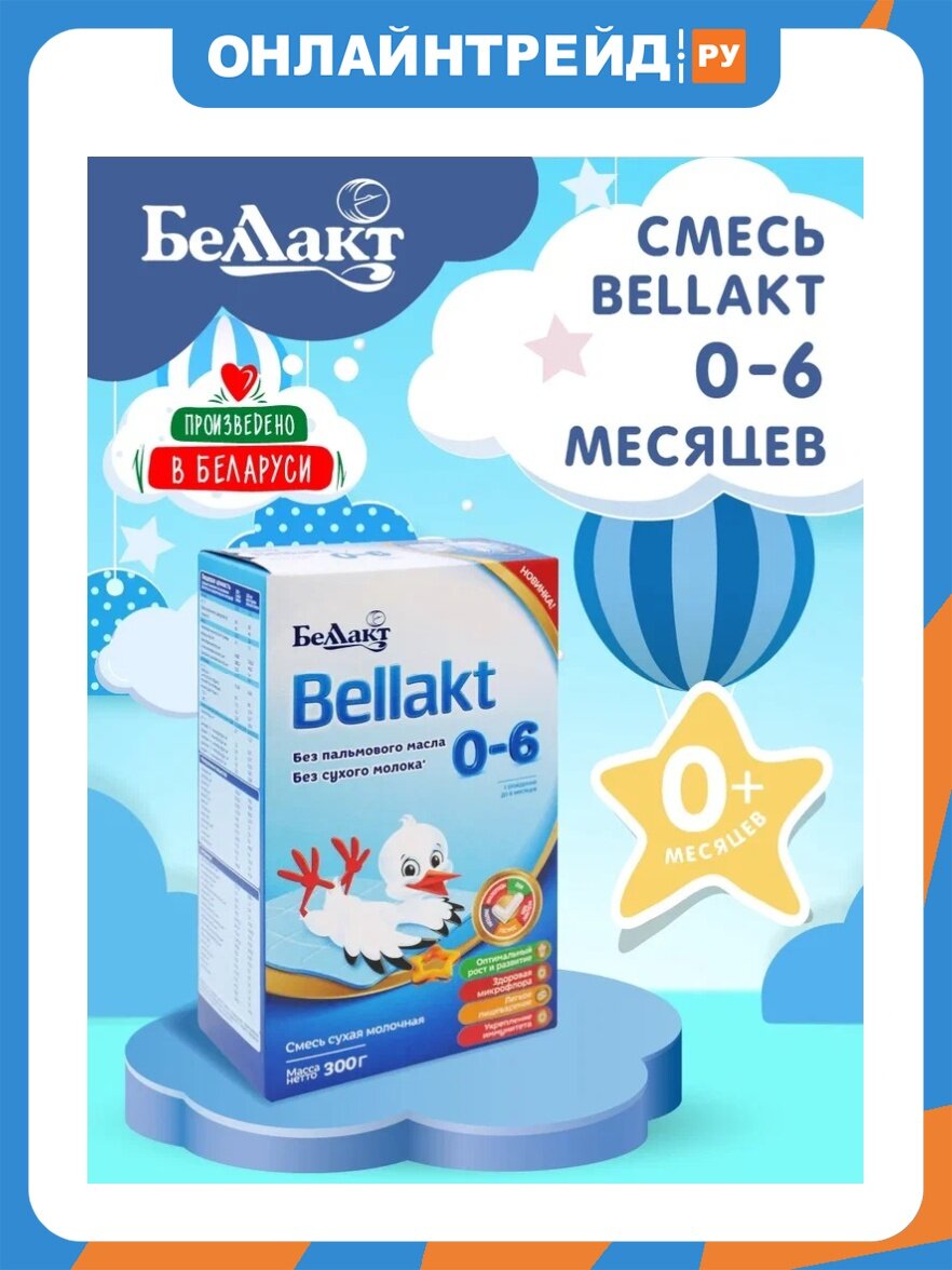 Молочная смесь Беллакт "Bellakt 0-6" с рождения 300 г