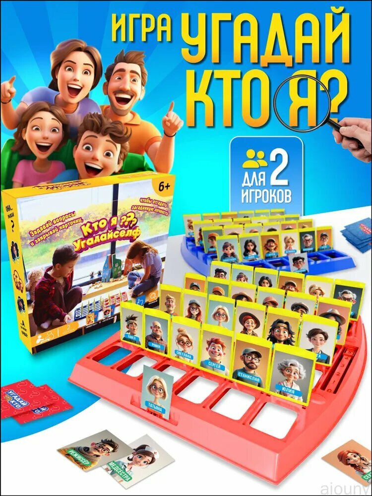 Премиумнастольная игра Угадай, кто я для двоих и всей семьи