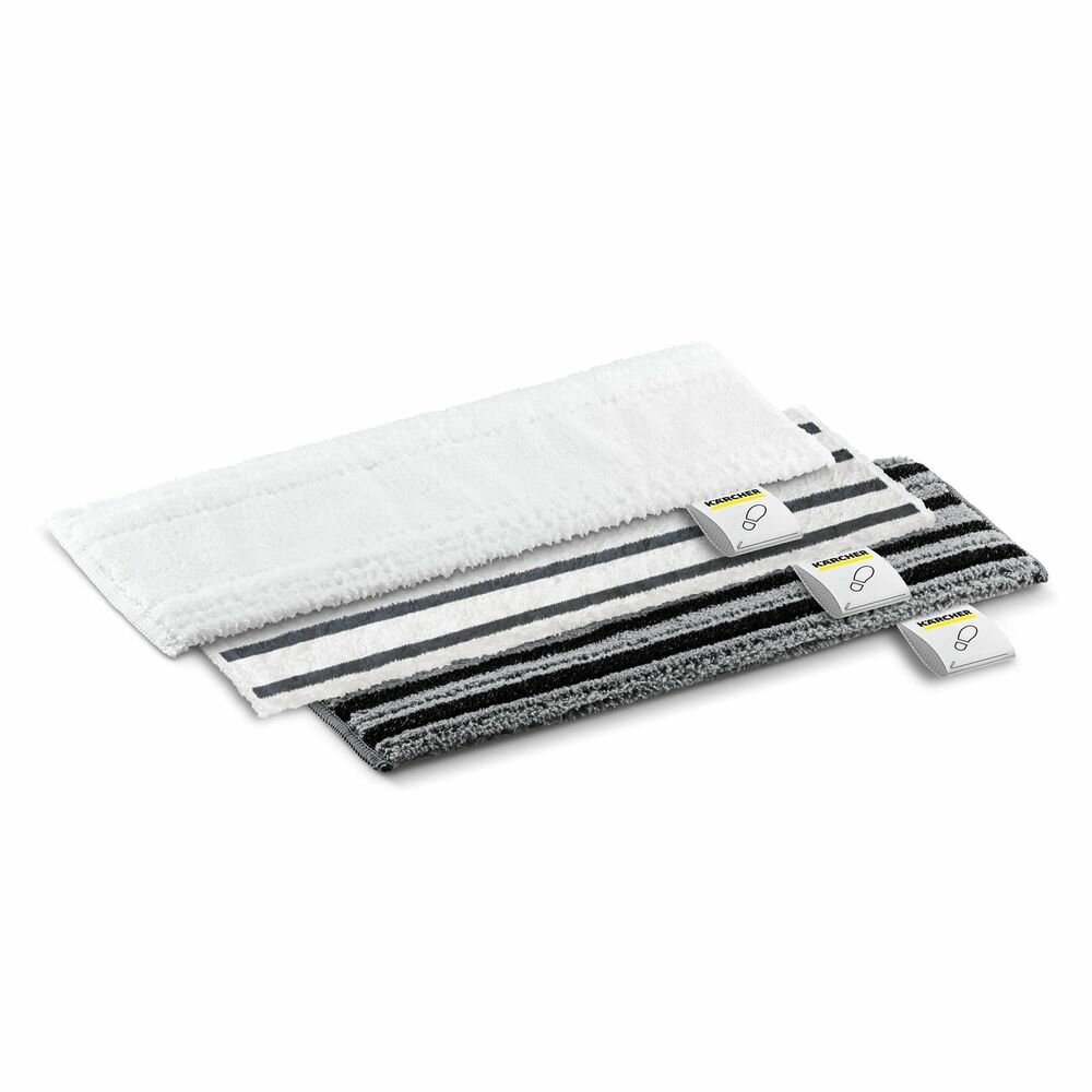 Комплект салфеток на липучке к насадке EasyFix для пароочистителя Karcher (2.863-341.0), 3 шт