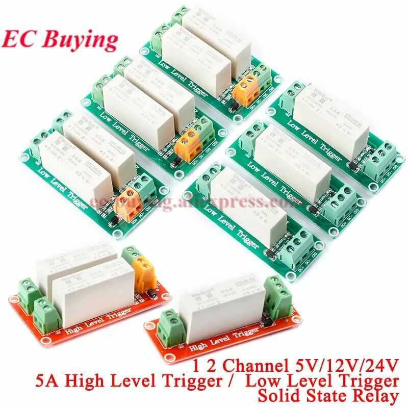 1 Channel 5A High-trigger Solid-state Relay Module DC3-32V — фото 1