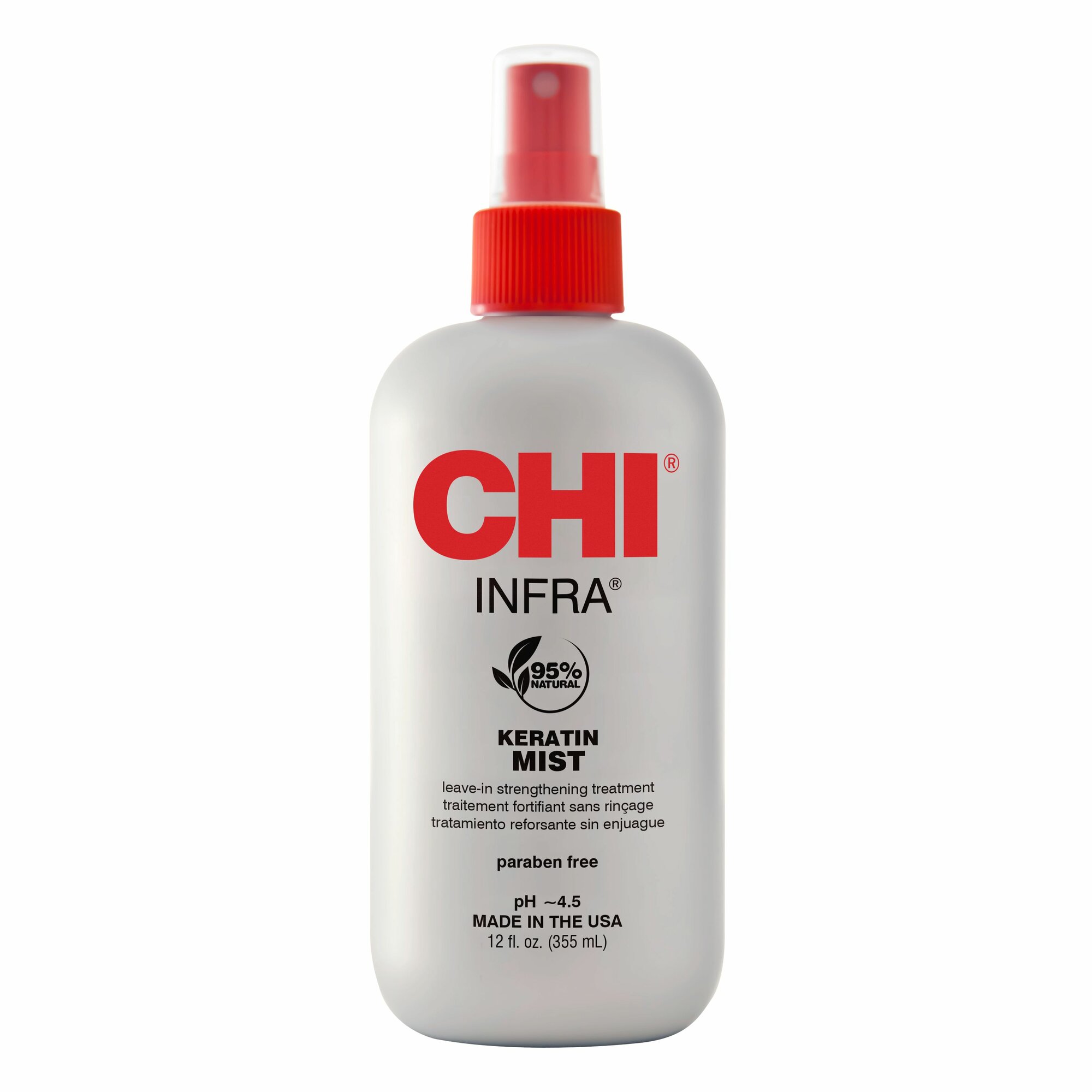 CHI INFRA Keratin Mist Несмываемый спрей-кондиционер для уплотнения волос, 355 мл