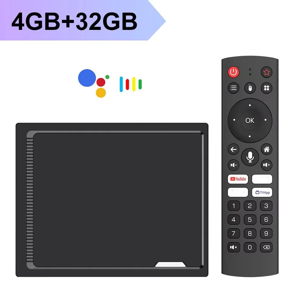VONTAR RT-X2 ТВ-приставка Android 14 4ГБ 32/64ГБ Вилка стандарта Великобритании, 4G 32G