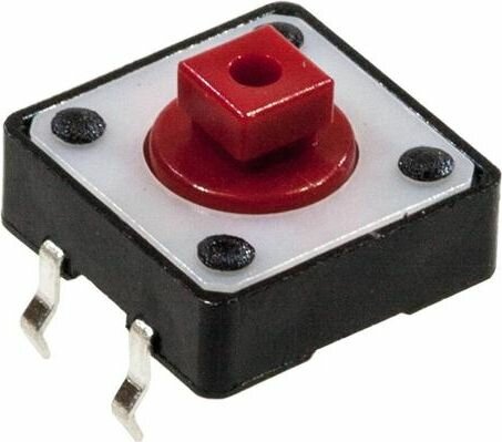 Микропереключатель TE Connectivity 1571627-1 TACT, SPST-NO, Пол: 2, 0,05A/24ВDC; THT, 1шт