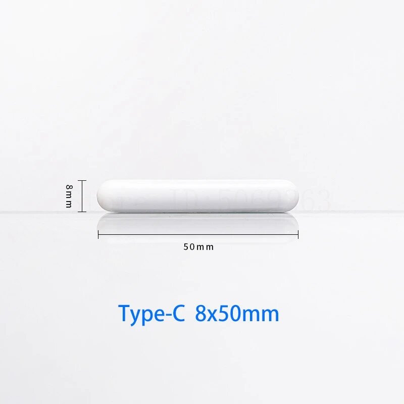 Набор из 10 шт. лабораторных магнитных мешалок из птфэ Type-C 8x50mm