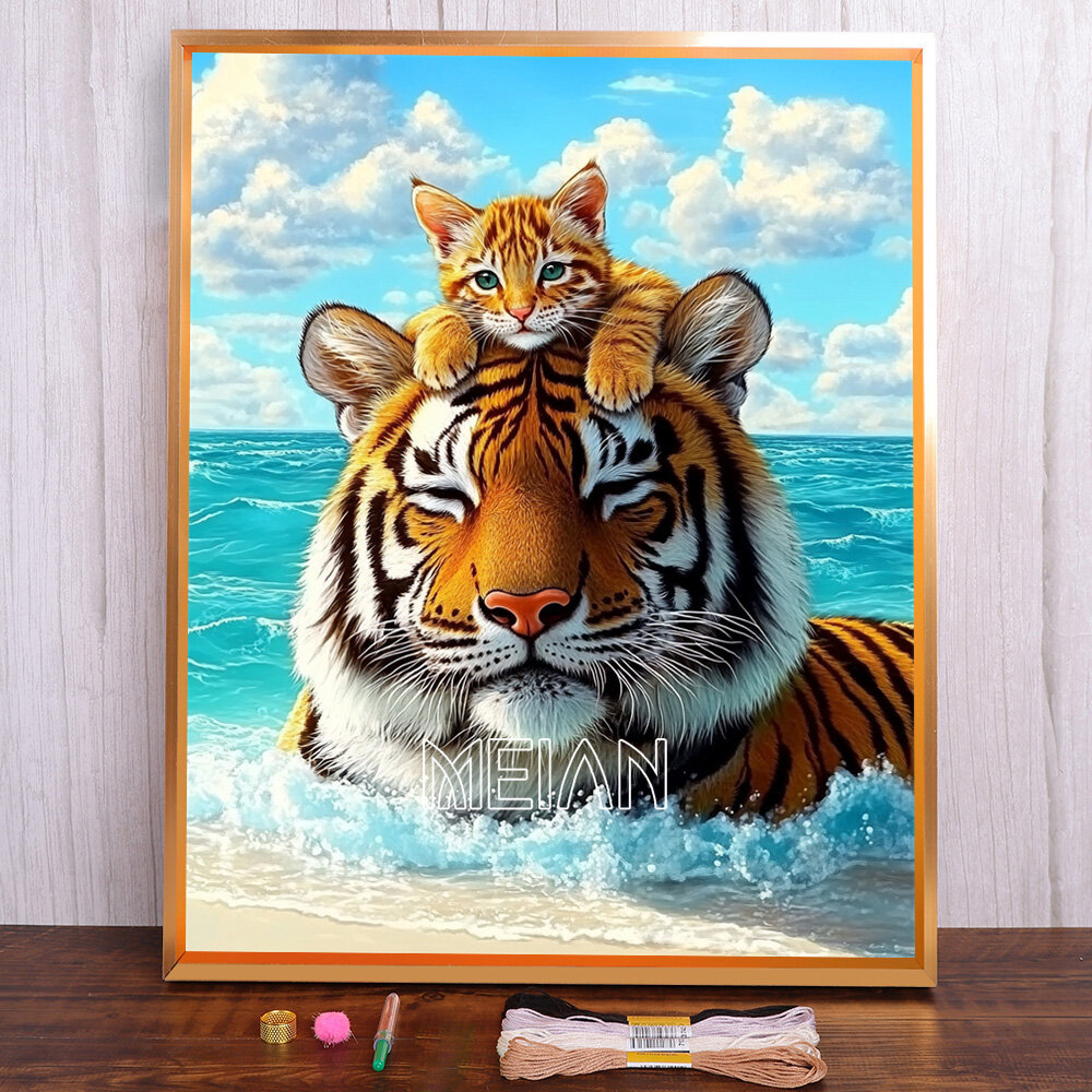 MEIAN Набор для вышивания,30x40CM,11CT,40 цветов