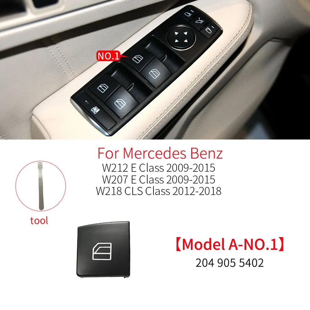 Кнопка стеклоподъемника Mercedes W212/W207/W218, No.1