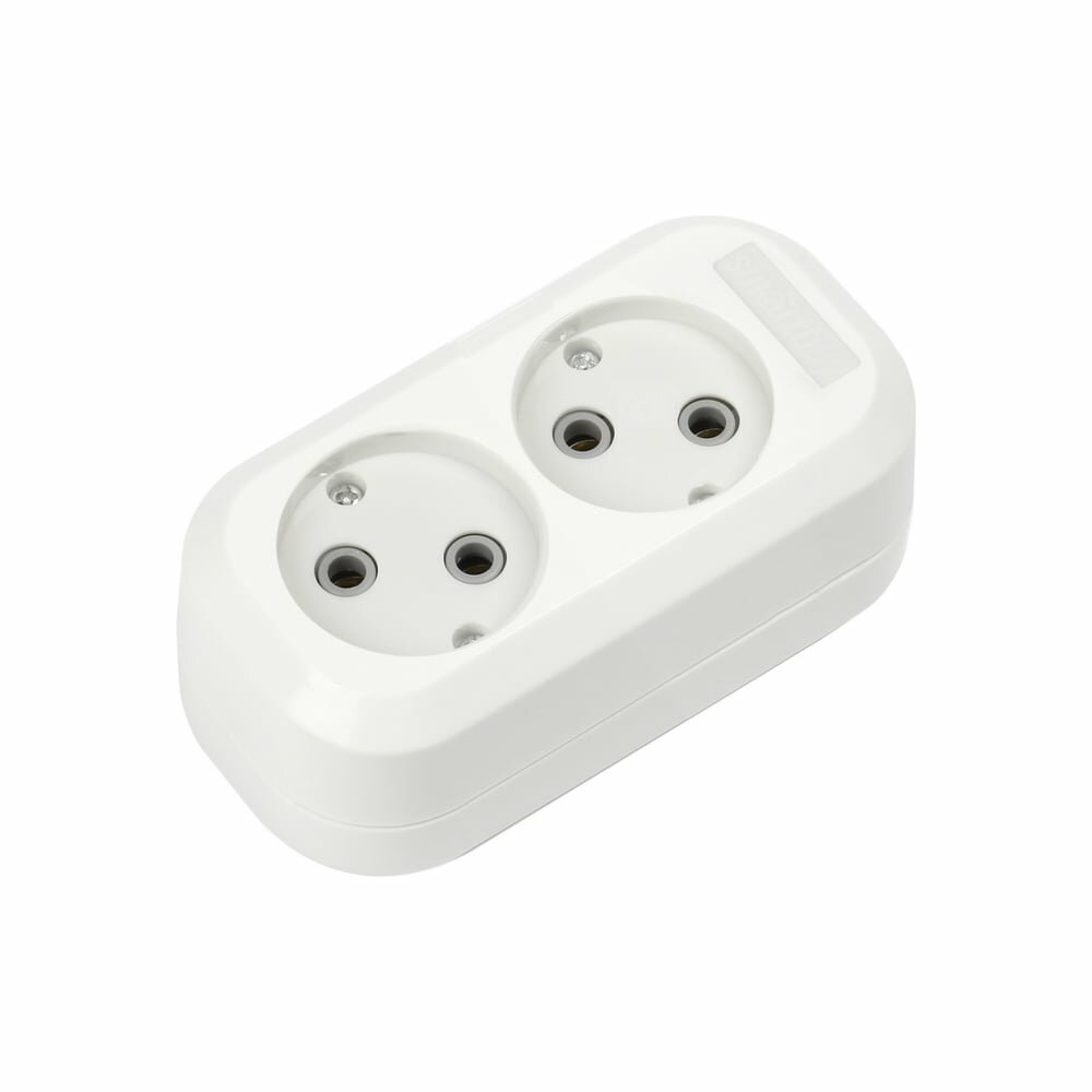 Колодка Smartbuy 2 гнезда 10А/2,2кВт без заземления SBE-10-2-00-N