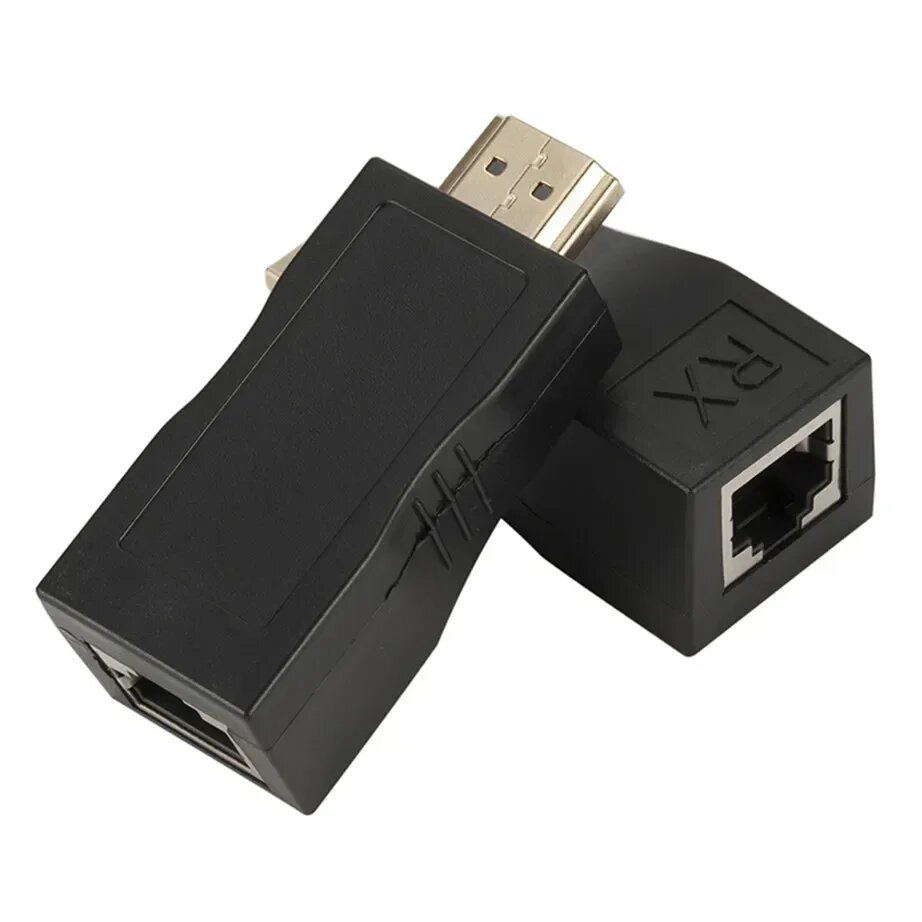 GRWIBEOU HDMI-удлинитель для сети LAN 30м Черный, Black