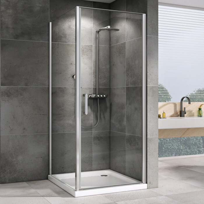 Душевой уголок Abber Sonnenstrand AG04070-S85 85x70, профиль хром, стекло прозрачное