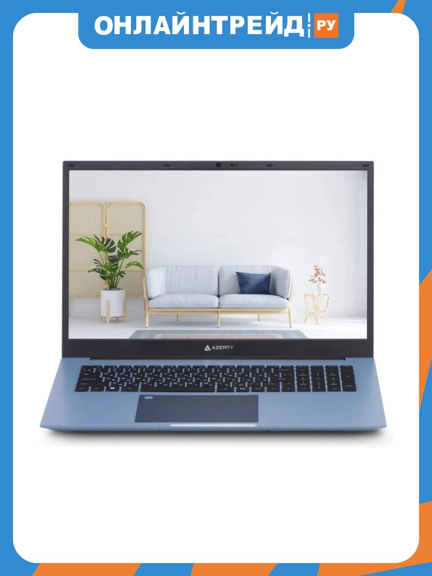 Ноутбук Azerty RB-1799-256 18.4", IPS, Intel N95 1.7ГГц, 4-ядерный, 16ГБ LPDDR4, 256ГБ SSD, Intel UHD Graphics, Windows 11 Pro, серо-голубой (120-0895)