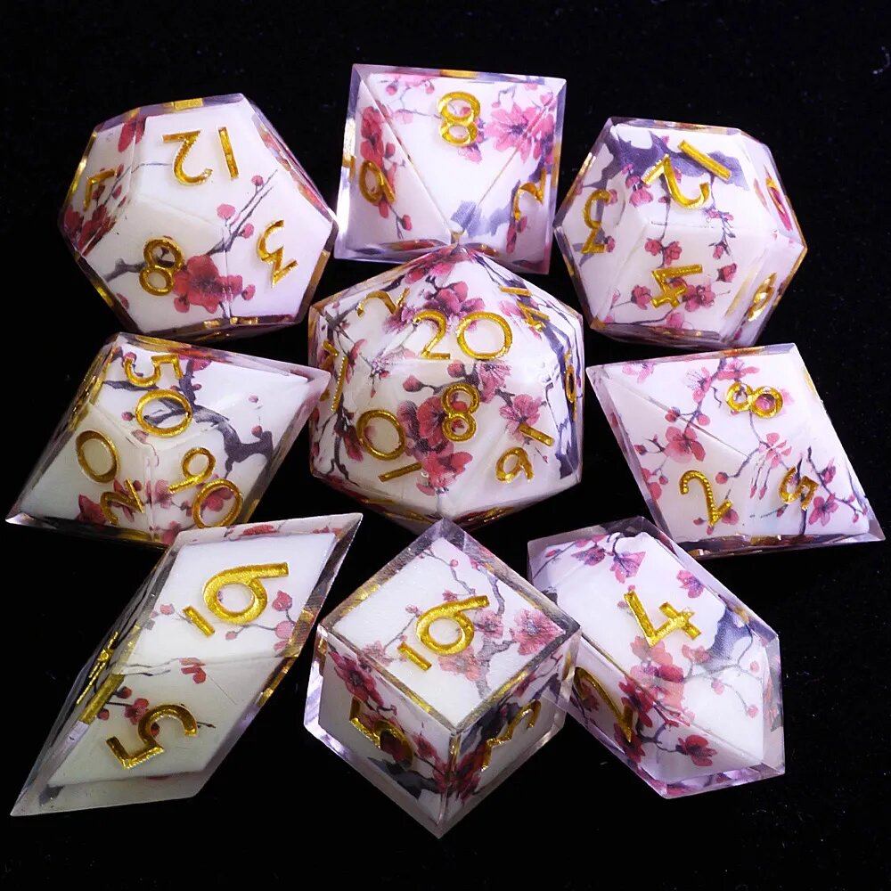 Наборы из 9 полиэдрических смоляных костей D&D: Холодная Слива Sets of Dice Dungeons & Dragons RPG