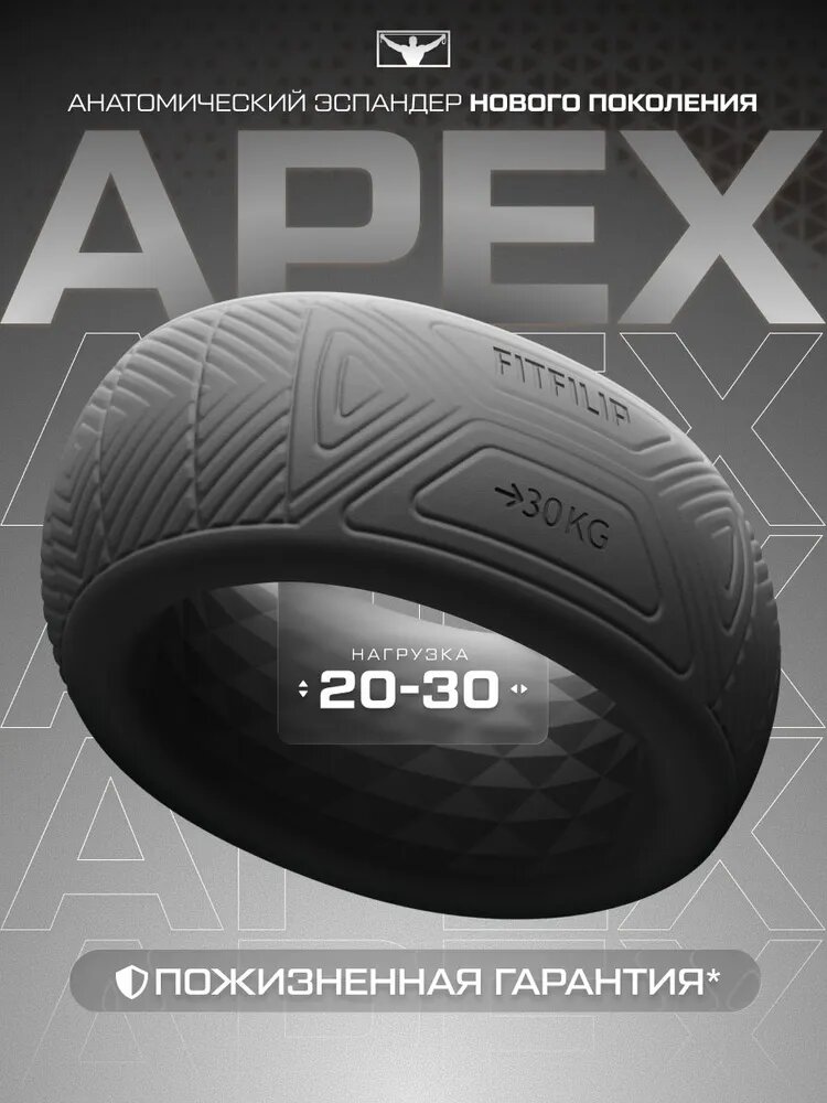 Эспандер кистевой APEX, нагрузка 20-30 кг, двойной