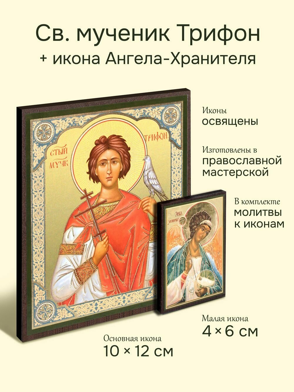 Икона святого мученика Трифона Апамейского освященная православная святой мученик