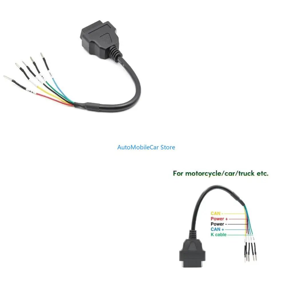 G8TE 16-контактный соединитель для тестера OBD OBD2 Женский K Line Can Line Универсальный диагностический кабель K + CAN OBD2